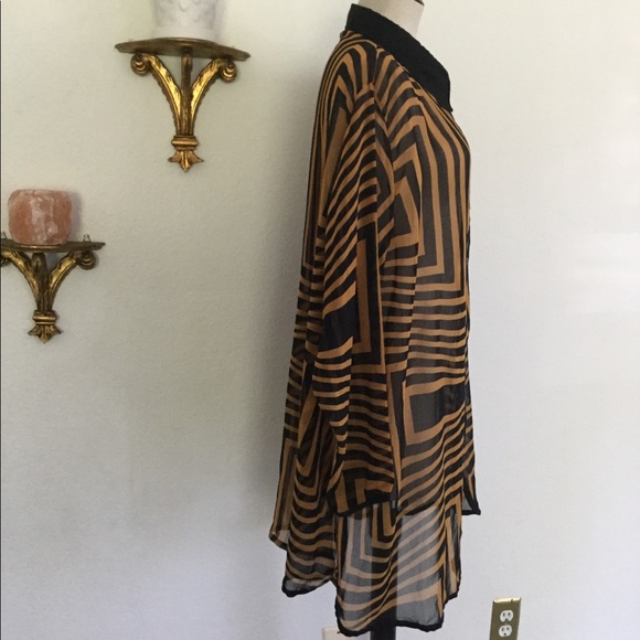 Vintage | Dresses | Vintage Geometric Sheer Tunic Dress | Poshmark